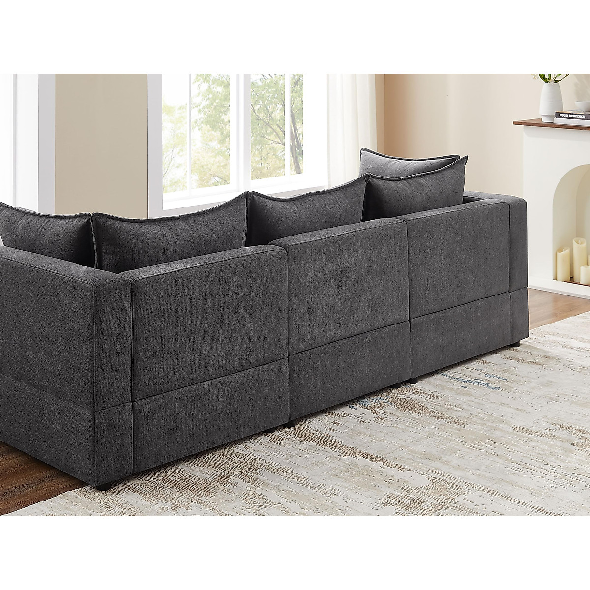 VANOMi Modular Sectional Sofa, 8 Seater Sleeper Sectional Sofa Modular Sectional Couch for Living Room