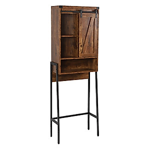 Homajor Over The Toilet Storage Cabinet,Over Toilet Bathroom Organizer,Above Toilet Storage Cabinet,Bathroom Storage Cabinet Over Toilet,with Adjustable Shelf,Sliding Door(White)