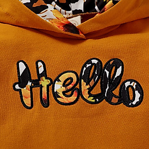 Baby Girl Clothes Floral Hoodie Long Sleeve Sweatshirts Pants Set Toddler Girls Fall Winter Outfits Sweatsuits (yellow, 4/5T)