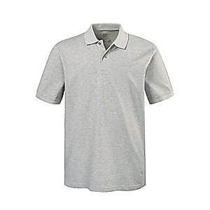 JP 1880 Menswear Big & Tall Plus Size L-8XL Cotton Pique Polo Shirt Gray Melange Large 702560123
