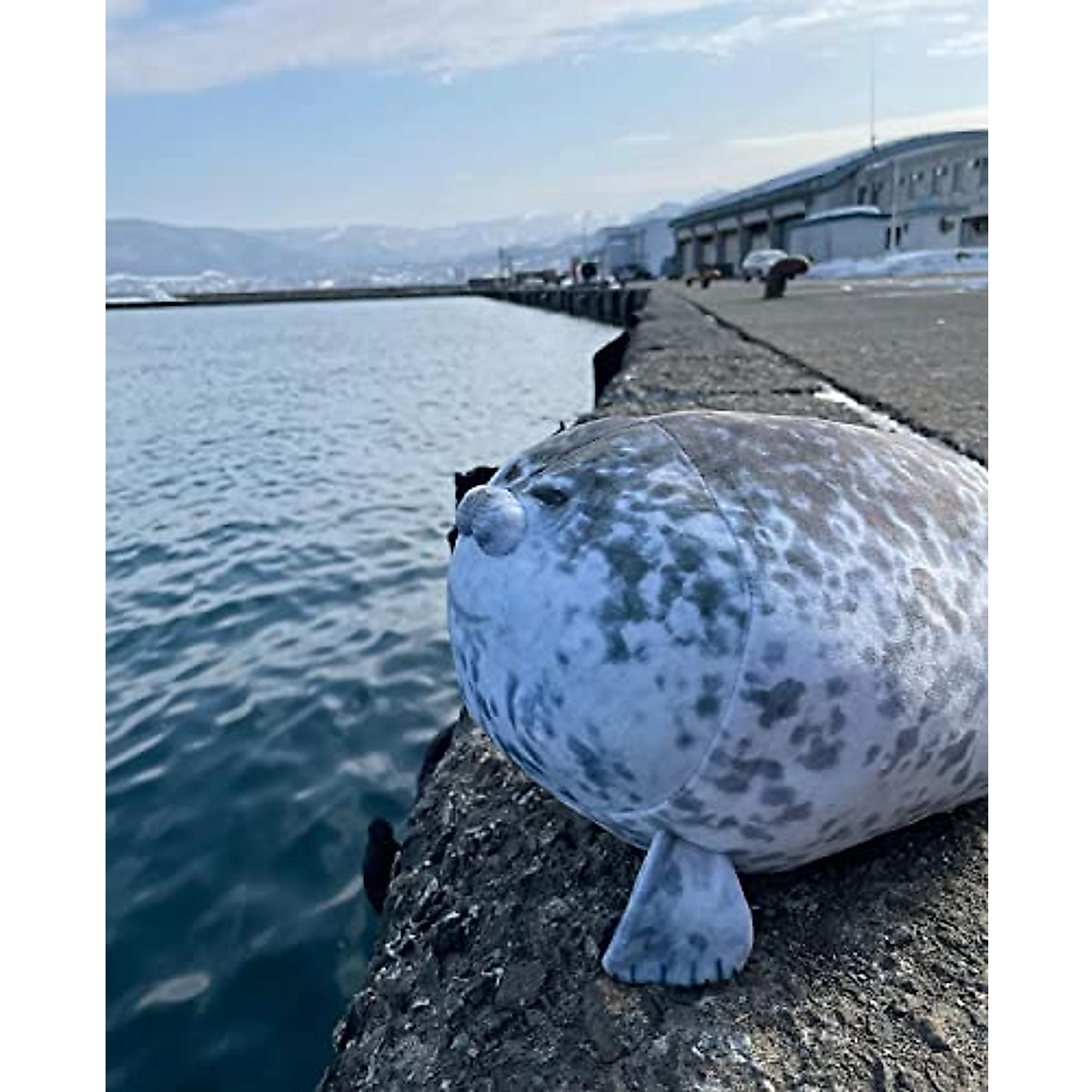 23.7 inch Large Seal Plush Pillow: Soft Stuffed Animal Toy ,Chubby Blob Seal Plushie for Boys Girls, Cute Room Decor Ocean Animals Pillow for Bed Sofa, Kids Gifts for Birthday,Valentine,Christmas