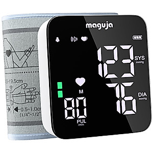 Blood Pressure Monitors for Home Use, maguja Rechargeable Blood Pressure Cuff Wrist Electronic Sphygmomanometer BP Monitors with Voice Broadcast, 180 Memory Storage for 2 Users