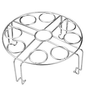 Maxracy Stackable Egg Steamer Rack Trivet 9 holes for Instant Pot Accessories Stainless Steel Egg Assis fits 6qt 8qt Pressure Cooker(9 Holes Stackle Egg Rack)