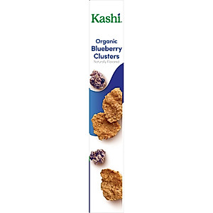 Kashi Cold Breakfast Cereal, Vegan, Organic Fiber, Blueberry Clusters, 13.4oz Box (1 Box)