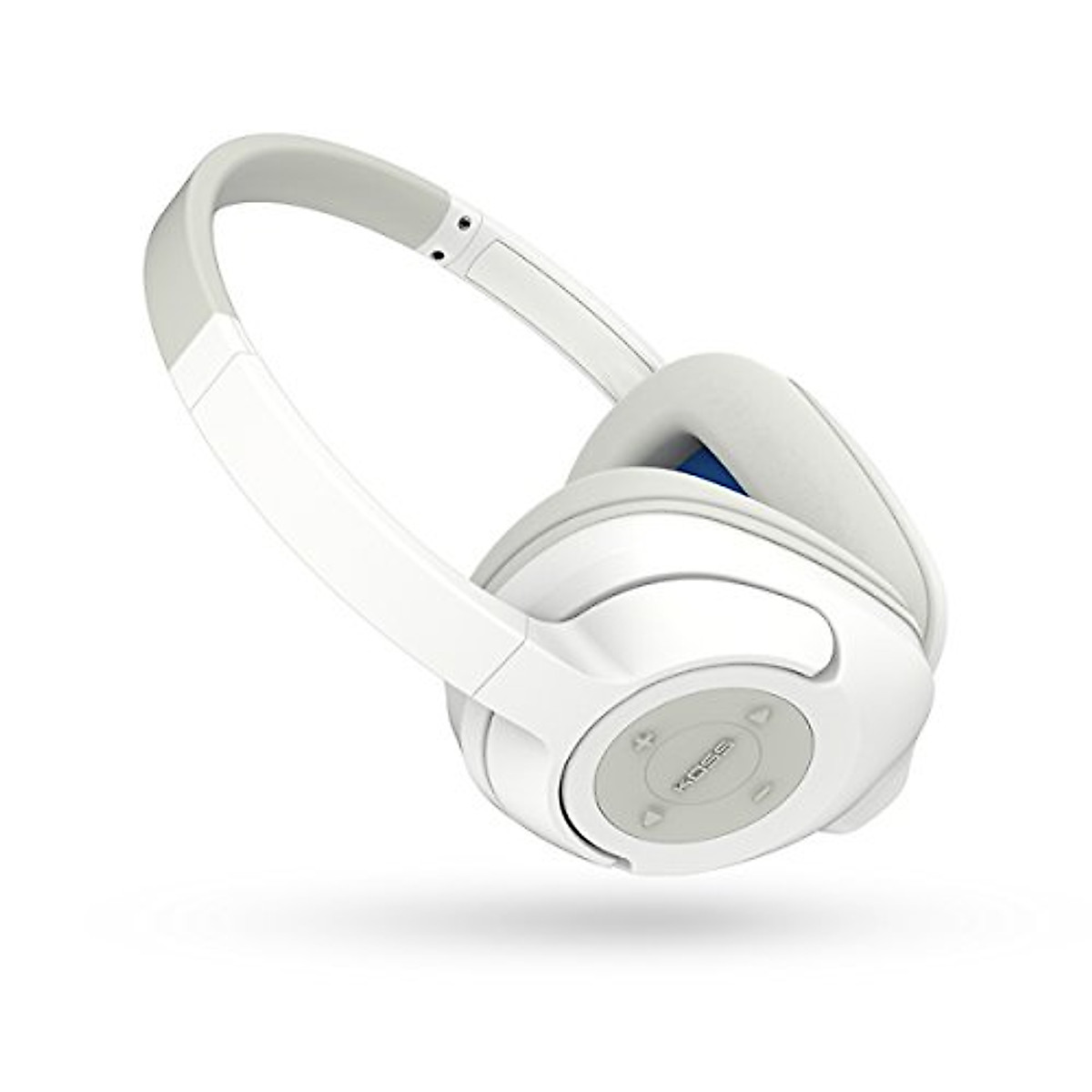 Koss BT539iW Wireless Bluetooth Over-Ear Headphones, in-Line Microphone, On-Board Microphone and Touch Controls, Detachable Cord Included, White
