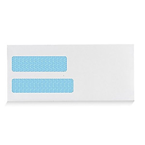 Office Deed 500 #9 Double Window SELF SEAL Security Envelopes-Designed for Quickbooks Invoices and Business Statements with peel and seal flap -3 7/8'' X 8 7/8''