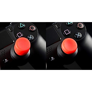 Analog Controller Raised Thumb Stick Grips Thumbsticks Joystick Cap Cover for PS4, PS3, Switch Pro, Xbox one, Xbox 360, Wii U, PS2 Controller (Pack of 8 pcs Red)