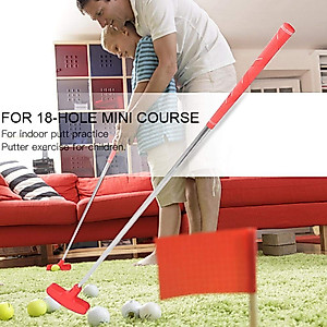 VGEBY Mini Putter, 27inch Mini Rubber Head Stainless Steel Shaft Putters for Children(Red) Supplies