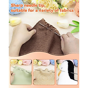 FIVEIZERO 10"/12" Professional Upholstery Needle – Extra Long Sewing Needle, Large Needle for Upholstery and Crafting Projects, Big Needle for Canvas Repair Stitching, Giant Needle for Large Tasks