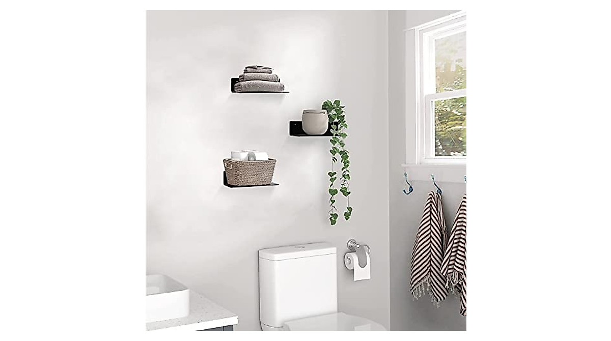 Luium 9" Acrylic Floating Shelves - No Drill, Damage-Free