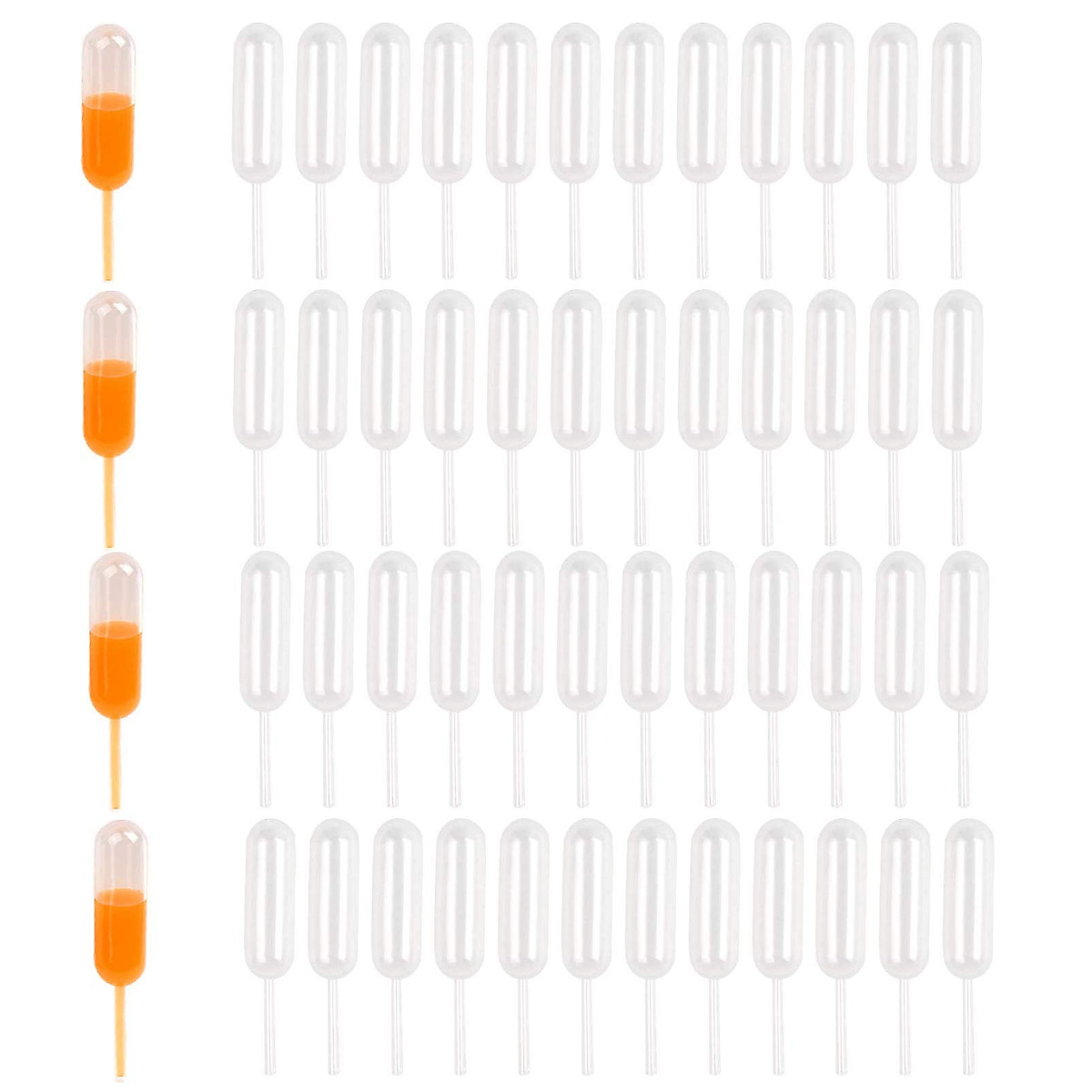 120Pcs 4ml Cupcake Pipettes, Dessert Pipettes Cupcake Strawberry Infuser Tubes Pipette Baking Shot Tubes for Liquor Strawberry Cupcake Injector Tube Shots for Alcohol Infused Tubes Mini Pipettes