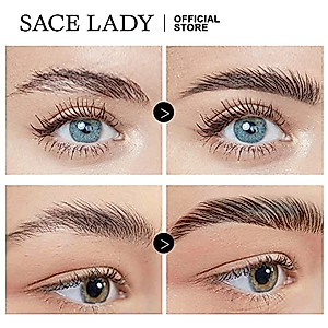 Clear Eyebrow Setting Gel Set&Eyebrow Soap Kit by Sace Lady, Natural Lasting Eye Brow Styling Gel Makeup Kit for Fuller Neat Brow Makeup, Cruelty-Free