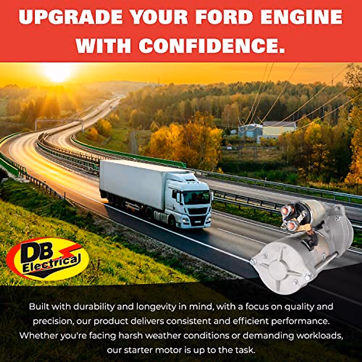 DB Electrical 410-14050 New Starter Compatible with/Replacement for Ford Truck Diesel 6.0L F Series 03-07, Excursion 03-05, 6.0 Diesel F250 - F550 Super Duty 03-06, Van 04-10 IMI25010-001 SA-904