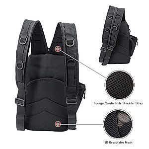 Amitfo Fishing Backpack Fishing Tackle Backpack with Rod Holder Tackle Box Bag Fishing Gear Shoulder Backpack