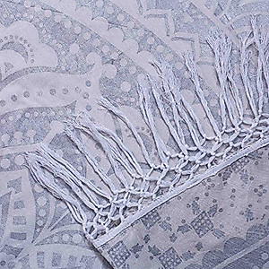 THE ART BOX Wall Tapestry for Bedroom Aesthetic Tapestry Hippie Boho Tapestry Indie Tapestry Bohemian Mandala Tapestry Cool Spiritual Trippy Tapestry Wall Hanging Silver Tapestry