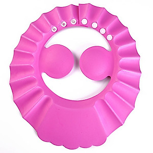 SUNTRADE 3Pcs Cute Kids Adjustable Shampoo Bath Bathing Shower Cap Hat Wash Hair Shield
