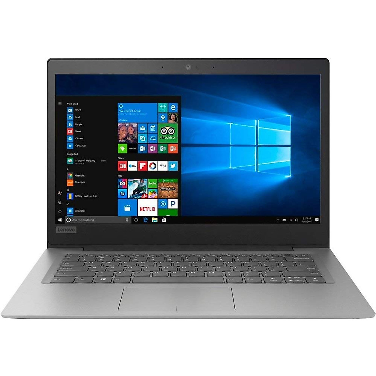 Lenovo Ideapad 14" HD Premium Performance Laptop, Intel Celeron Dual-Core N3350 up to 2.4GHz, 2GB RAM, 32GB eMMC, Webcam, HDMI, 802.11AC, Bluetooth, Windows 10, Office 365 1-Year Personal Subscription