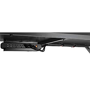 OSP Home Furnishings Alpha Battlestation Gaming Desk, Black