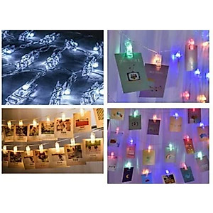 Yansanido 100pcs Mini Clear Plastic Utility Paper Clip, Clothespins Clips, Clothes Line String Clips, Mini Clothes Pins for Photo for String Fairy Lights Color Clear(100pcs Clear Plastic Clips)
