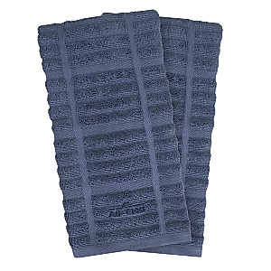 All-Clad Solid Kitchen Towels: Highly Absorbent, Super Soft Long Lasting - 100% Cotton, 17"x30" Tea Towels for Cleaning & Drying Dishes, Pans, Glassware, or Countertops, (2-Pack), Indigo