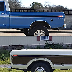 Tonsya Full Red Led Lamp Smoked lamps kit Compatible With 1973-1991 Ford E100 E150 E250 E350 F100 F150 F250 F350 F350 F500 Replace OEM Rear Bumper Side Marker Lights