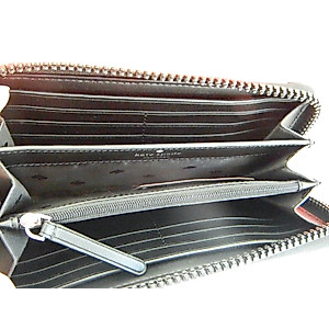 Kate Spade Jae Bold Bloom Continental Zip Around Wallet Black Floral Canvas