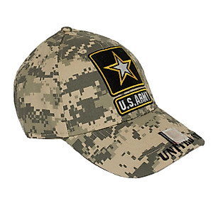 U.S ARMY STAR CAMOUFLAGE CAMO DIGITAL MILITARY BASEBALL 3D EMBROIDERED CAP HAT