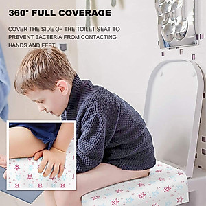 Toilet Seat Covers Disposable -24 Pack XL-Potty Training Toilet,Individually Wrapped Waterproof Potty Shields and Road Public Toilet,Non Slip Toddler Potty Training Seat Covers for Kids