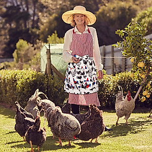 2 Pieces Chicken Egg Apron, Adult and Kid Size, 12 Deep Pockets Hen Duck Goose Eggs Holder Aprons Eggs Collecting Gathering Holding Apron for Farmhouse Kitchen Home Workwear