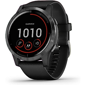 Garmin Vivoactive 4 GPS Fitness Smartwatch (Renewed) with Black Case and Slate Hardware