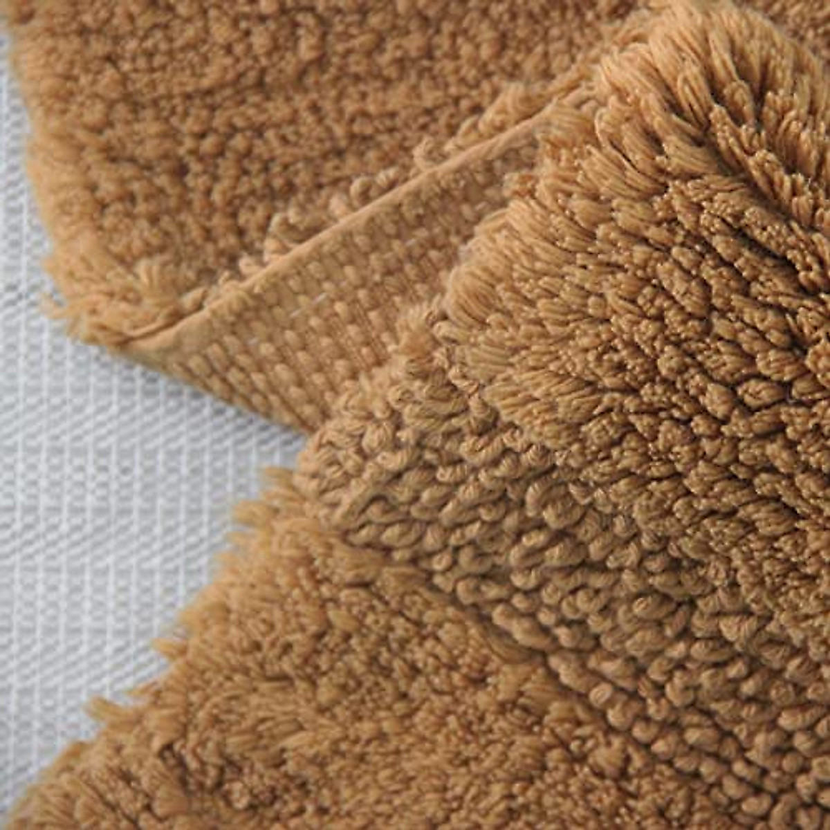 Cute Bathroom Rug Tufted Cotton Rug with Tassels Hand Woven Cotton Mat Washable Area Rug for Entryway Bedroom Laundry Living Room - 19.7"x31.5", Brown