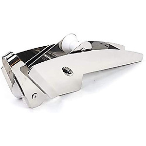 ISURE MARINE AISI 316 Stainless Steel Hinged Self-Launching Bow Anchor Roller with pivoting Dual-Roller 23'' for Marine Yacht Docking Accessories