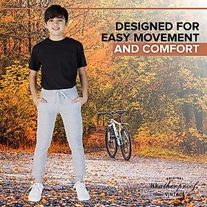 Weatherproof Vintage Boys' Jogger Pants - 4 Pack Soft Fleece Athletic Sweatpants for Boys - Boys Casual Track Joggers (4-20), Size 7, Asst3