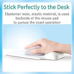 ELECOM Ergonomic Mouse Pad with Wrist Rest Gel Type for Laptop, Office & Home, Pain Relief Non-Slip Rubber Base MP-GELWH