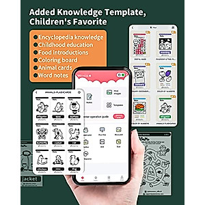 Memoking Thermal Mini Printer - 3" Photo Sticker Printer Machine with Tape 1Roll, M03AS Inkless Bluetooth Printer for Phone&Pad, HD 305DPI Mini Sticker Maker Machine Printer for Photo,Note,Memo Labels