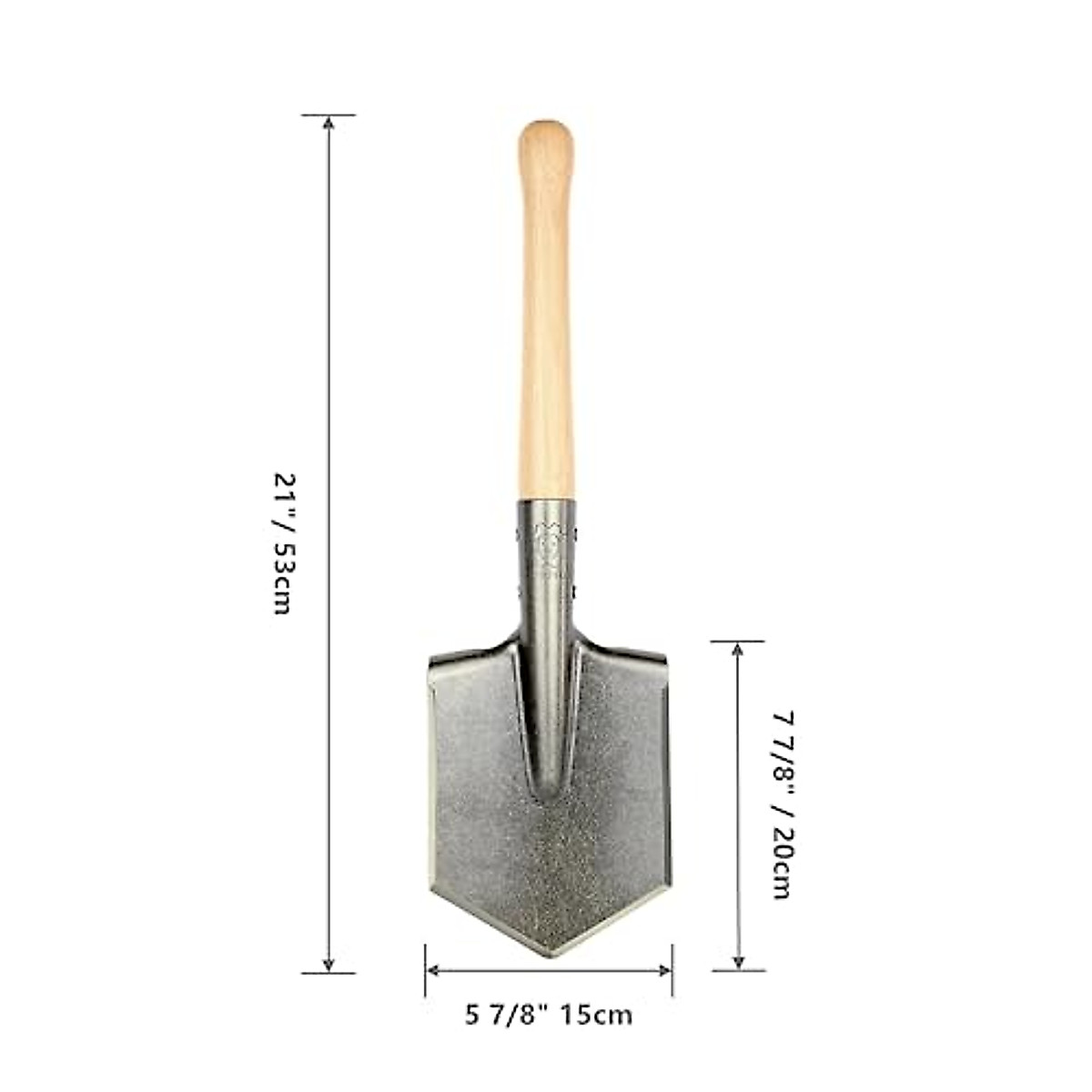 Mastiff Gears® Battle Wolf Shovel, Remodeled Sapper Shovel with Hardwood Handle, for Camping, Hiking, Fishing, Self-Defence and Emergency