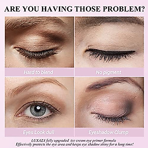LUXAZA Eyeshadow Primer,Eye primer＆Eyeliner Primer,Cream Matte Eye Shadow Primer On Base.Makeup Looks - Lasts All Day-0.35 oz