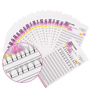 FADLASH Volume Fans Holder for Easy Fan Volume Lashes, 20Pcs Storage Card, Cruelty Free, Black