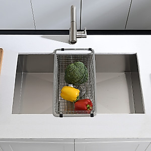 32 Undermount Stainless Steel Kitchen Sink - Dorzom 32"x17" 18 Gauge 9 Inch Deep Stainless Steel Single Bowl Under Mount Kitchen Sink Basin with Accessories