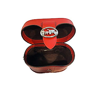 COACH Womens Georgie Gem Crossbody In Pebble Leather (Bright Red)