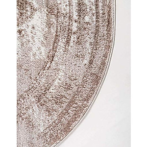 Unique Loom Sofia Collection Area Rug - Salle Garnier (4' 1" Round, Beige/ Ivory)