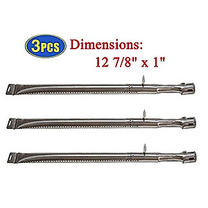 Adviace Grill Replacement Parts for Backyard Grill BY13-101-001-11 BY14-101-001-01 GBC1429W, 3 Pack Heat Plate Shields & Burner Tubes Repair Kit for Uniflame GBC1329WRS-U Grill