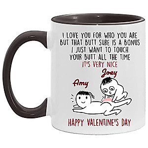 Couple Mug I Just Want To Touch Your Butt All The Time Mug Gift for Her Gift for Him Girlfriend Gift Boyfriend Gift Best Friend Happy Valentines Day Color Changing Custom Mug