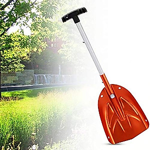 JMG Aluminum Lightweight Snow Shovel, Dismountable Garden/Sport/Snow Utility Shovel with Adjustable Length Handle Suitable for Car, Outdoor, Camping