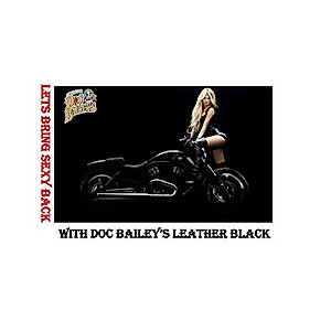 Doc Baileys Black Leather Detail Kit - Restore Your Black Leather & Vinyl Gear - Leather Cleaner, Conditioner, Waterproofer, & Protectant - Re-Dye & Maintain Your Favorite Leather to Look Like New