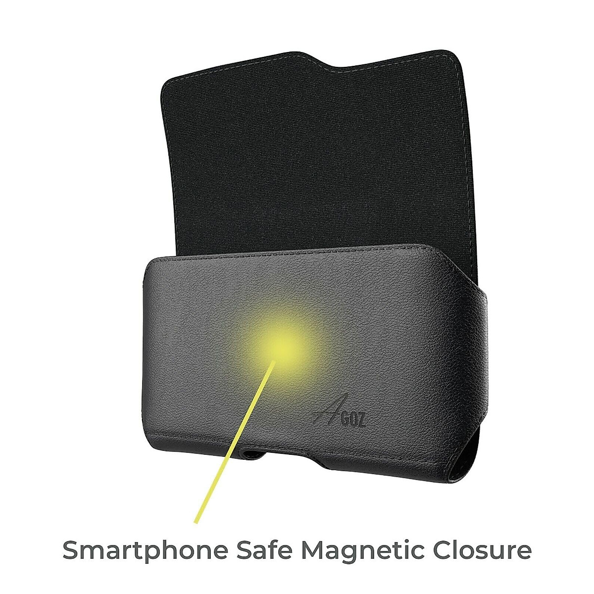 For Motorola Edge 30 Fusion, Moto G7 Plus, Moto G7, Moto G7 Optimo, G7 Play, ThinkPhone, Moto G5 Plus G5S Plus, Moto G6, G6 Play, G6 Plus, One Zoom, Leather AGOZ Pouch Case Holster Belt Clip and Loops