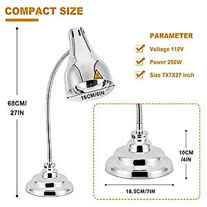 Food Heat Lamp for Food Pizza Home Kitchen Or Restaurant Food Heating Lamp Warmer