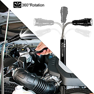 KUCHEY Valentines Day Gifts for Him Boyfriend Magnetic Flashlight Pickup Tool Dad Gifts Stocking Stuffers for Men Cool Magnet Telescoping Gadgets with LED for Mens Husband Christmas Gifts