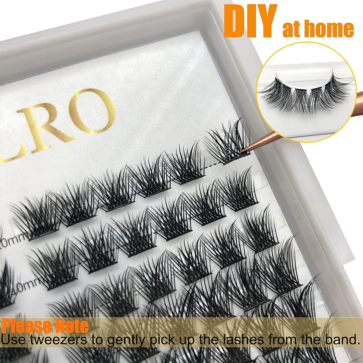 Lash Clusters 144 Pcs Cluster Lashes DIY Eyelash Extensions C D Curl 10-16mm Mega Volume Fluffy Individual Lashes Wispy Eyelashes DIY at Home, by Kmilro (Volume, 0.07C-10-16mm Mix)
