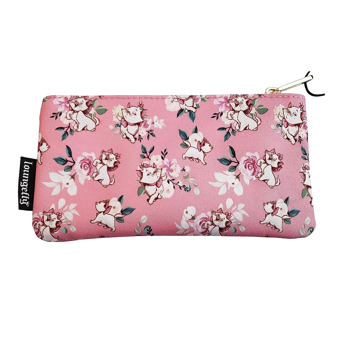 Loungefly Disney Marie Aristocats "Because I'm a Lady" Pink AOP Pouch